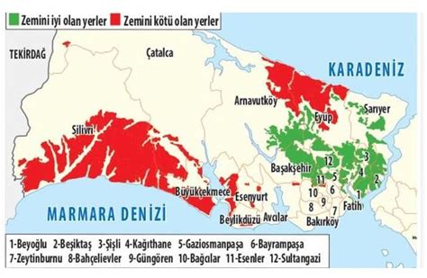 İstanbul da Depreme Dayanıklı ve Dayanıksız Olan İlçeler Hangileri