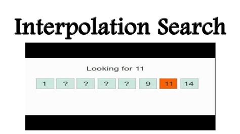 interpolation search algorithm with example and code youtube