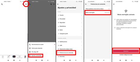 Cómo quitar el modo restringido en TikTok