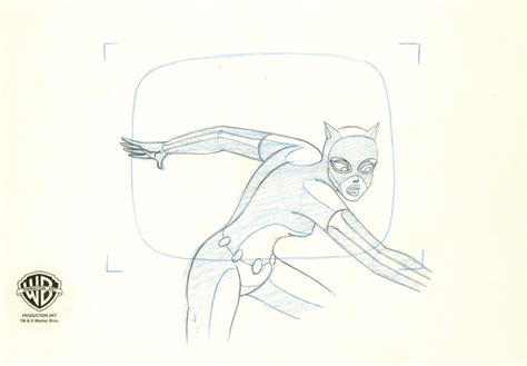 Batman The Animated Series Original Production Drawing Catwoman Choice Fine Art