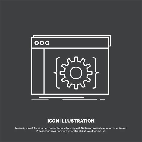 Api App Coding Developer Software Icon Line Vector Symbol For UI