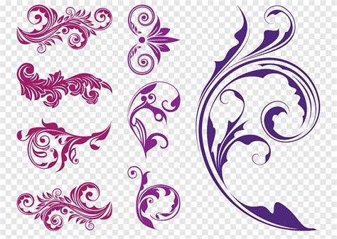 Decorative Floral Swirl Flower Png PNGEgg