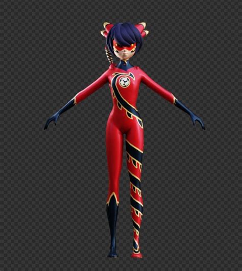 D Model Ryuko Animated Rigged From Miraculous Ladybug Vr Ar Low
