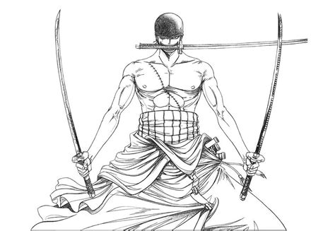 Coloriage Roronoa Zoro télécharger et imprimer gratuit sur