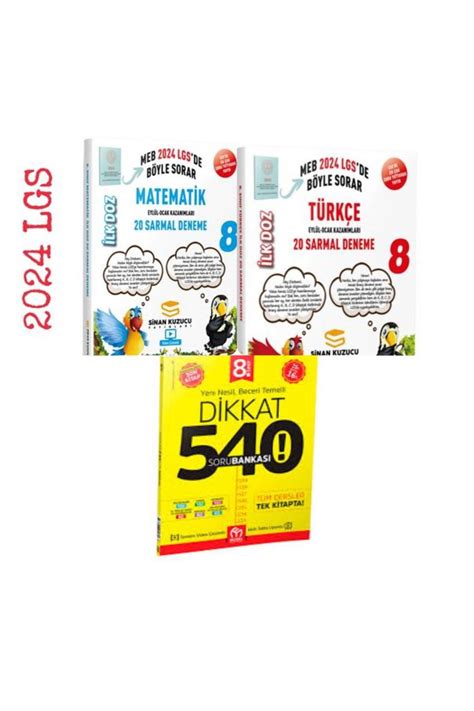 SİNAN KUZUCU YAYINLARI 2024 Lgs Matematik Türkçe Deneme İlk Doz Seti