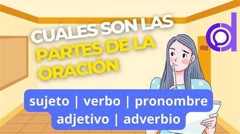 Cuáles son las Partes de la Oración Sustantivo Verbo Pronombre
