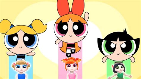 Blossom And Bubbles Andbuttercup Powerpuff Girls My Talking Angela 2 New Gameplay Youtube
