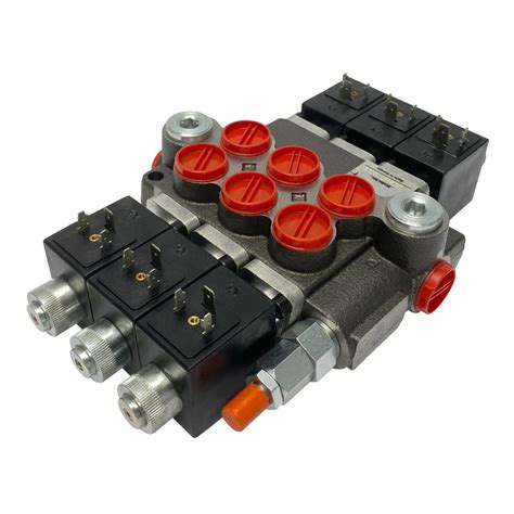 3 Spool X 13 GPM Solenoid 12V DC Hydraulic Control Valve Monoblock
