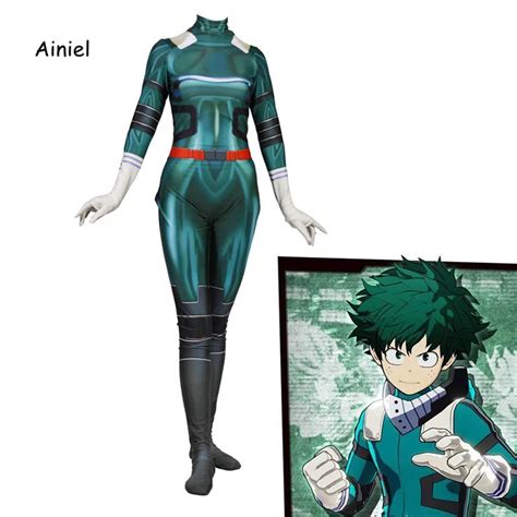 Ainiel My Hero Academia Midoriya Izuko Deku Cosplay Costumes Men Women Girls Zentai Suit