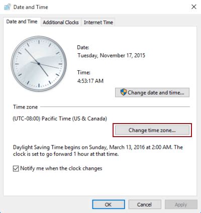 How To Set Time Zone In Windows 10