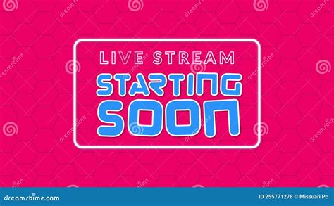 Animated Live Stream Starting Soon Wiggle Looping Motion Graphic Video