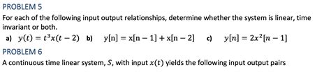 solved problem 5 for each of the following input output