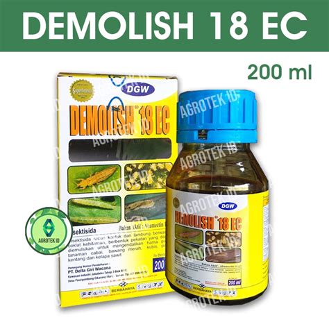 Jual DEMOLISH 18 EC 200 Ml Insektisida Kutu Daun Thrips Kutu Kebul Ulat