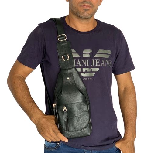 Pochete Ombro Bolsa Transversal Masculina Couro Legitimo Parcelamento