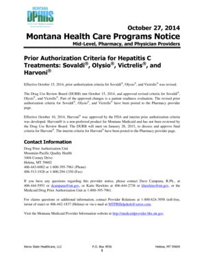 Fillable Online Prior Authorization Criteria For Hepatitis C Treatments