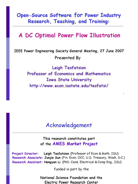 a dc optimal power flow illustration pdf computing science