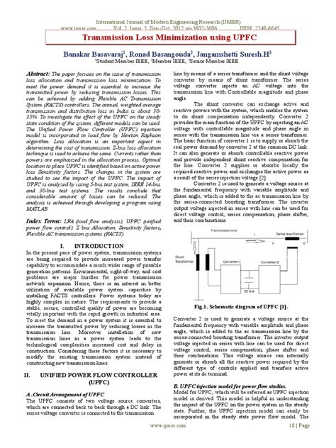 transmission loss minimization using upfc pdf electric power transmission transmission