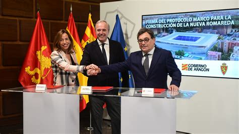 El Real Zaragoza Firma Con El Ayuntamiento De Zaragoza Y El Gobierno De