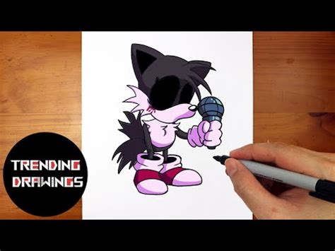 How To Draw Tails Exe Friday Night Funkin Mod FNF Step By Step