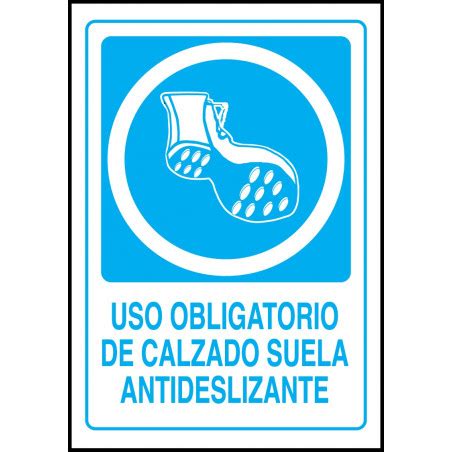 Cartel Uso Obligatorio De Calzado Suela Antideslizante Tama O X Cm