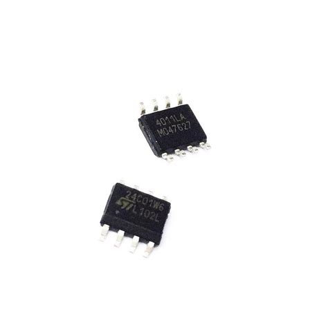 Kit 10 peças Circuito Integrado 24C01 SMD SOIC 8 Circuitos Integrados