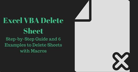 excel vba delete sheet step by step guide and 6 examples hot sex picture