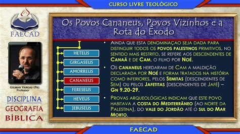 Aula Os Povos Cananeus Os Povos Vizinhos E A Rota Do Xodo Youtube
