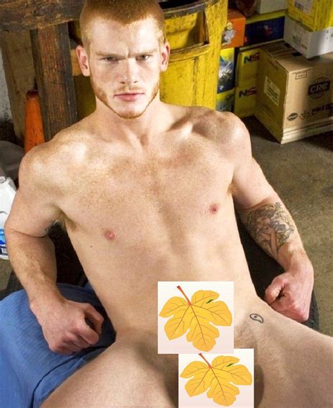 Matted NAKED GINGER Photograph 5x7 G185 Handsome Redhead Dude Full