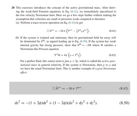 solved topic general relativity please solve step by step i