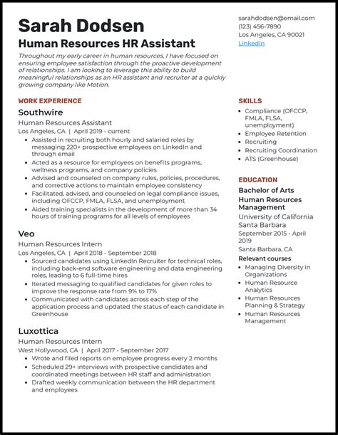 21 Human Resources HR Resume Examples For 2023 51 OFF