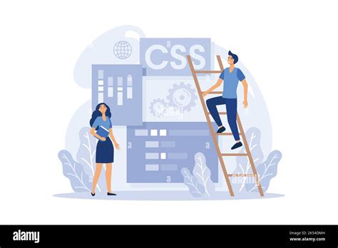 programmer concept idea of coding testing and writing program flat design modern illustration