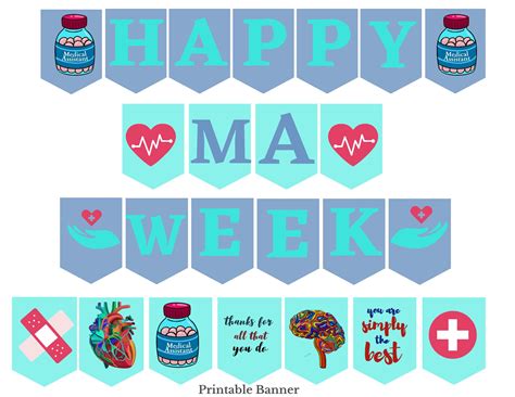 Medical Assistant Week Printable Banner Happy MA Week Medical