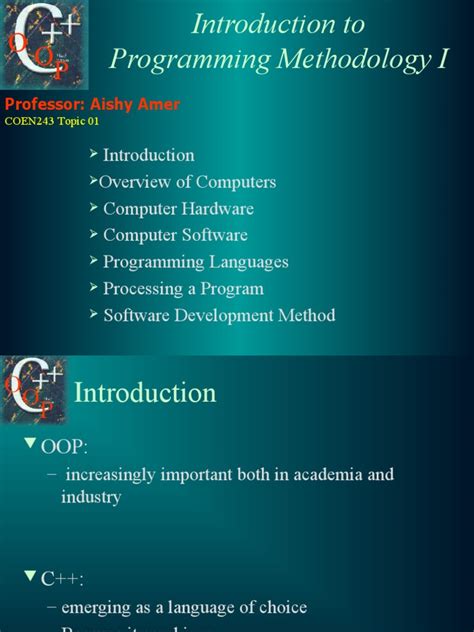 topic introduction pdf object oriented programming computer data storage