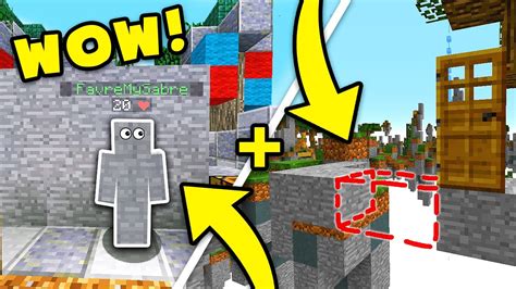 THIS IS TOO OP BEST SKYWARS TROLL I AM STONE CHALLENGE Minecraft