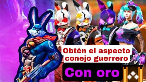 OBTÉN EL ASPECTO CONEJO CON ORO EVENTO WEB FREE FIRE YouTube