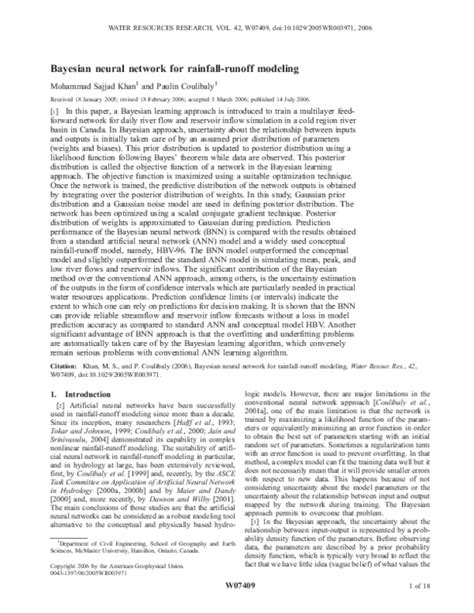 pdf bayesian neural network for rainfall runoff modeling paulin coulibaly