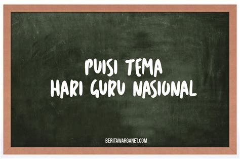 Puisi Hari Guru 2021 Berita Warganet