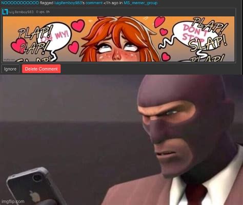 Image Tagged In Tf Spy Looking At Phone Imgflip