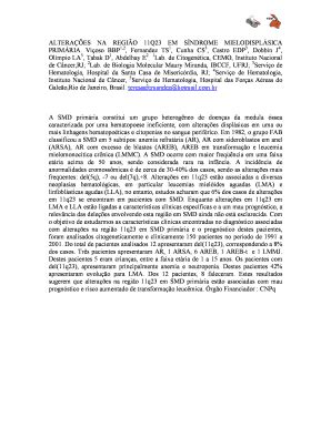 Preenchível Disponível web2 sbg org ALTERAES NA REGIO 11Q23 EM SNDROME