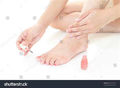 Woman Painting Her Toenails Stock Photo Edit Now 304132724