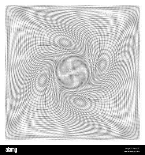 Intersecting Lines Mesh Grid With Spirally Rotation Swirl Twirl