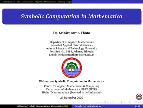 pdf symbolic computation in mathematica