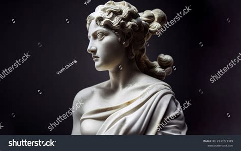 3d Illustration Renaissance Marble Statue Tyche Stock Illustration