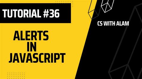 Alerts In JavaScript Web Development Tutorial 36 YouTube