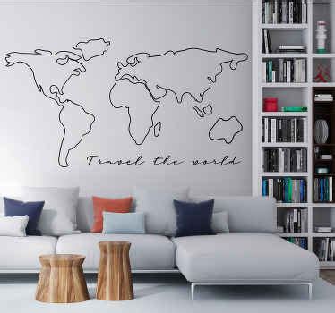 Vinilos Mapamundi Para Decorar Hechos A Medida Tenvinilo