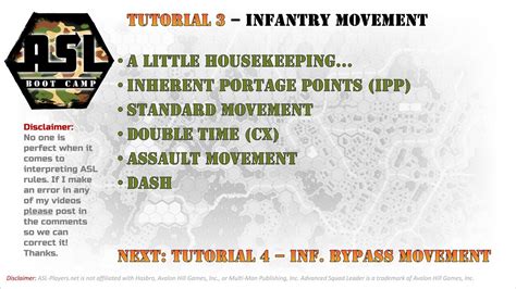Advanced Squad Leader ASL Boot Camp 3 Infantry Movement