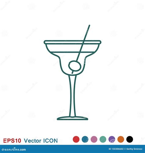 Vector Del Icono Del C Ctel Pictograma Aislado En Fondo S Mbolo