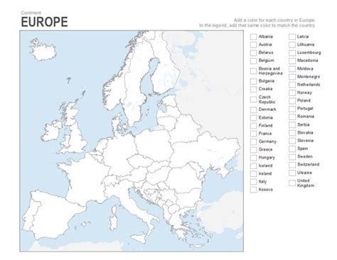 Countries Of Europe Without Outlines Quiz