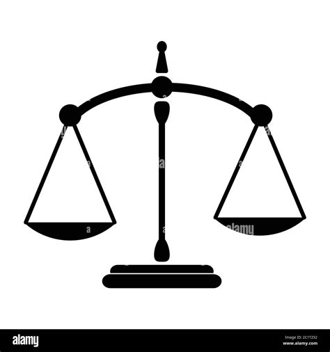 Justice Scale Balance Old And Ancient Black And White Illustration