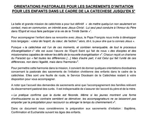 Pr Paration Aux Sacrements Cat Ch Se